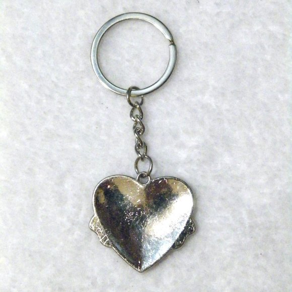 ReneeLily | Accessories | 22 Jesus Heart Silver Chain Keyring Bling ...